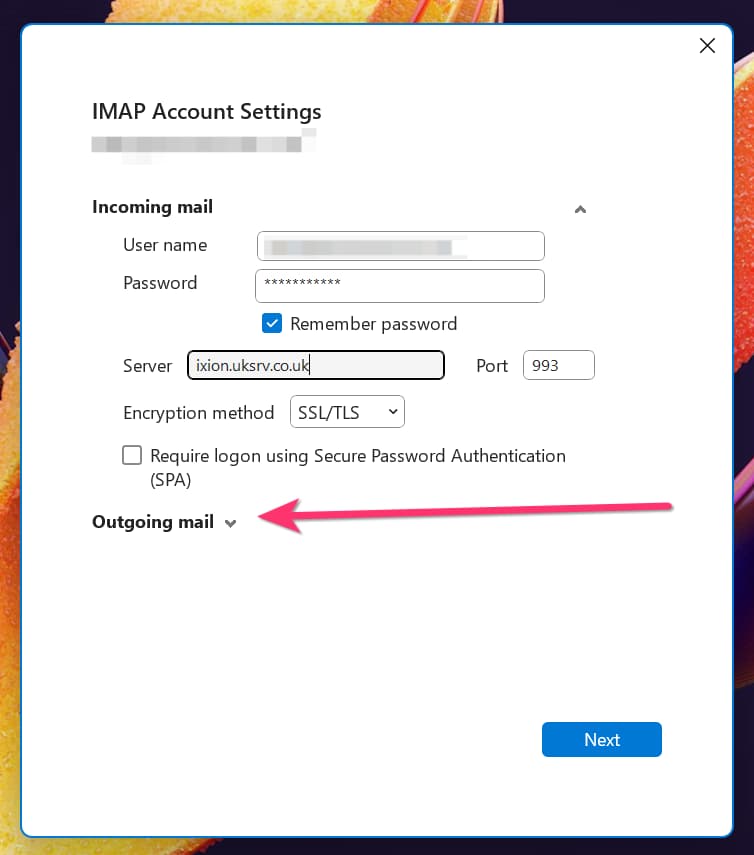 Outlook on Windows: update outgoing and incoming email server hostname ...
